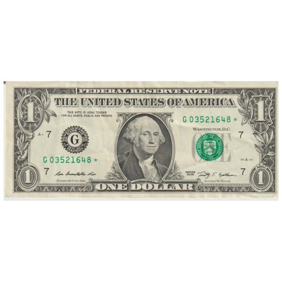 Other | Fancy Star Note 1 217 Series G03521648 Rare Replacement Serial ...